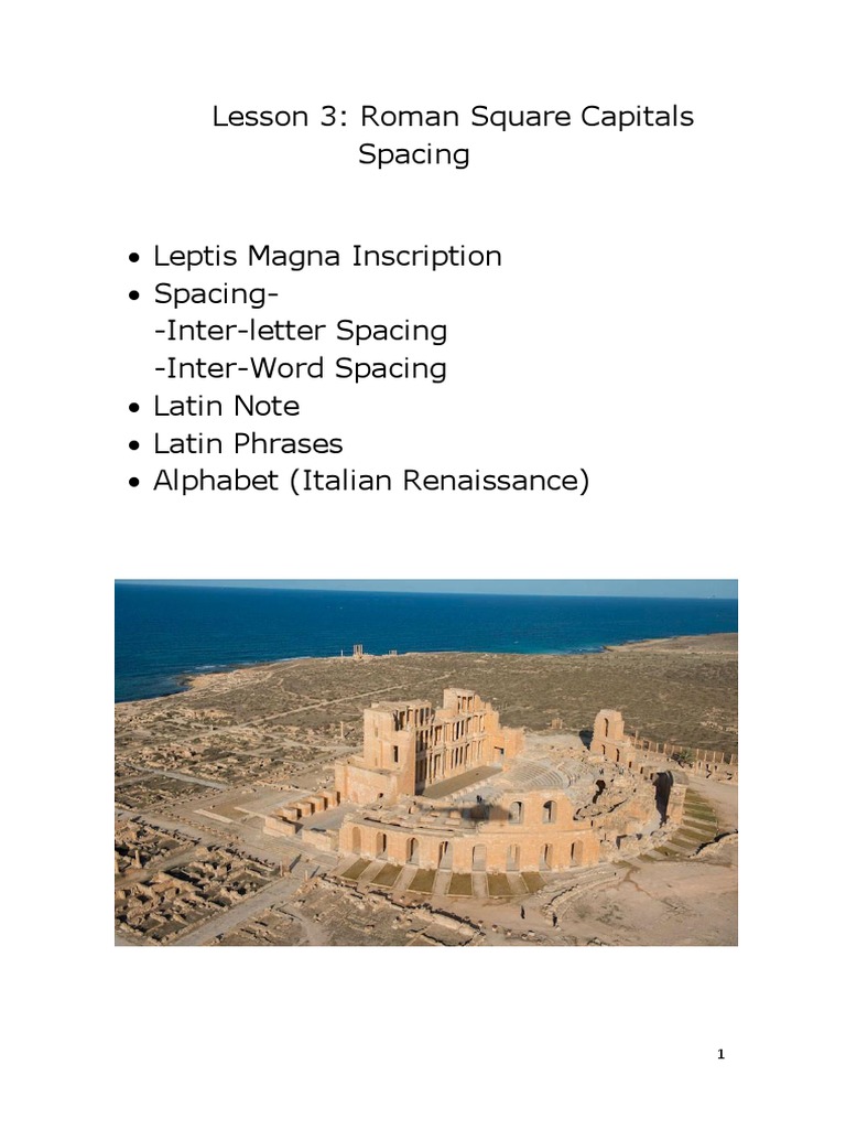 Roman Square Capitals and Spacing Techniques | PDF | Art | Poetry