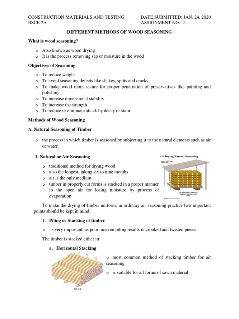 Different Methods of Wood Seasoning PDF | PDF | Lumber | Wood