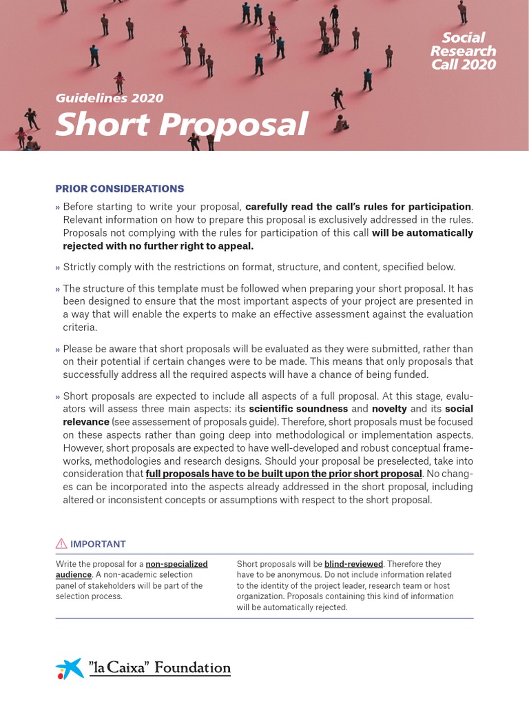 Guidelines for Short Proposal Submission | PDF | Typography | Methodology