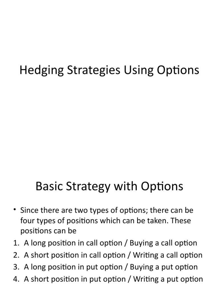 Hedging Strategies Using Options | PDF | Option (Finance) | Put Option