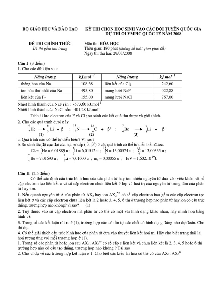 Đề - QG2 2008 VC | PDF