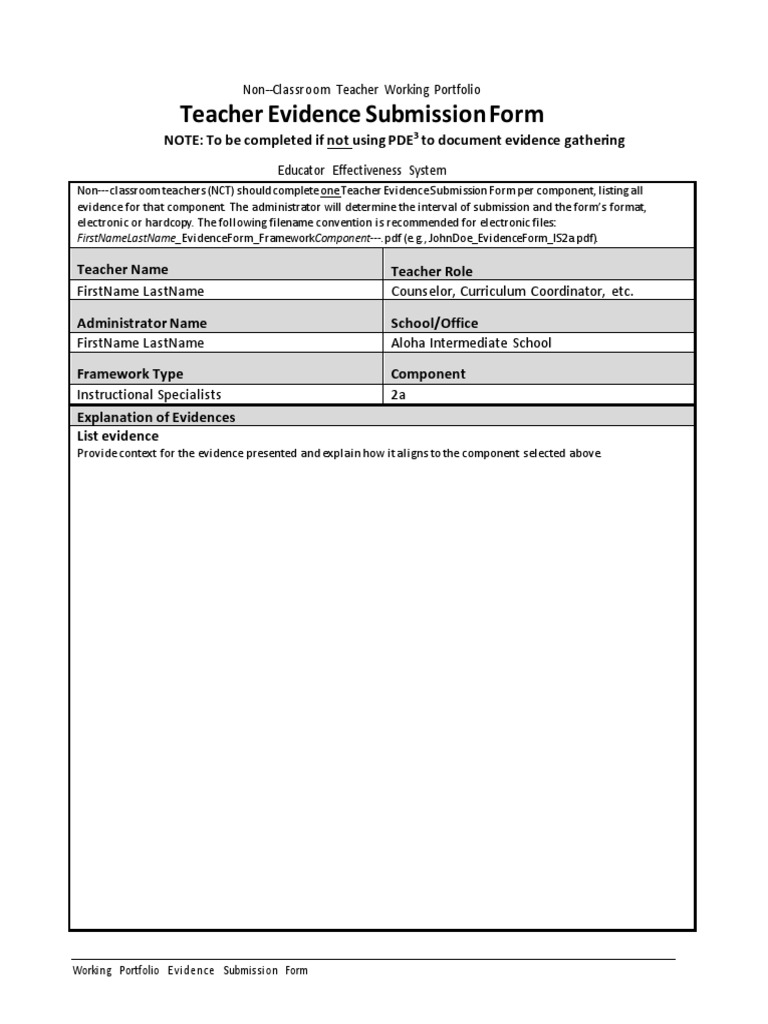 WP Evidence Submission Form | PDF