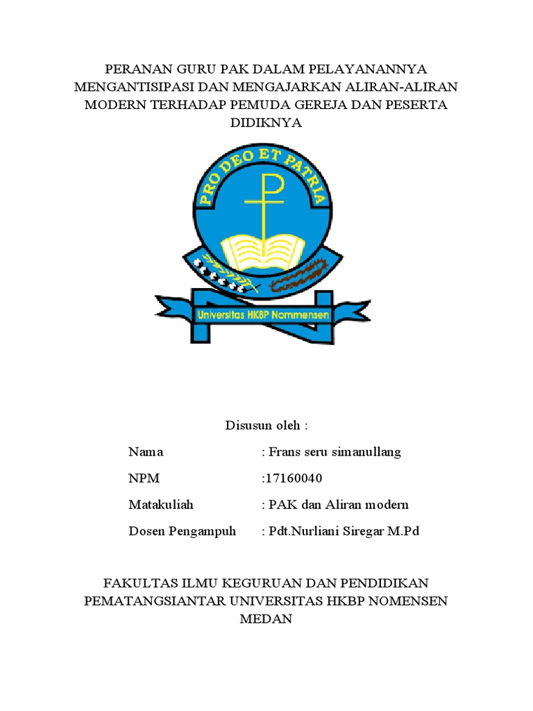 Peran Guru PAK dalam Menghadapi Aliran Modern | PDF | Agama & Spiritualitas