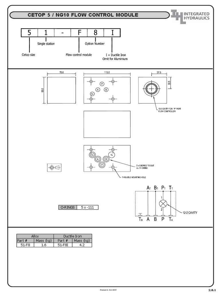 CETOP 5 NG10 Flow Control Module Specs | PDF | Computers | Technology ...