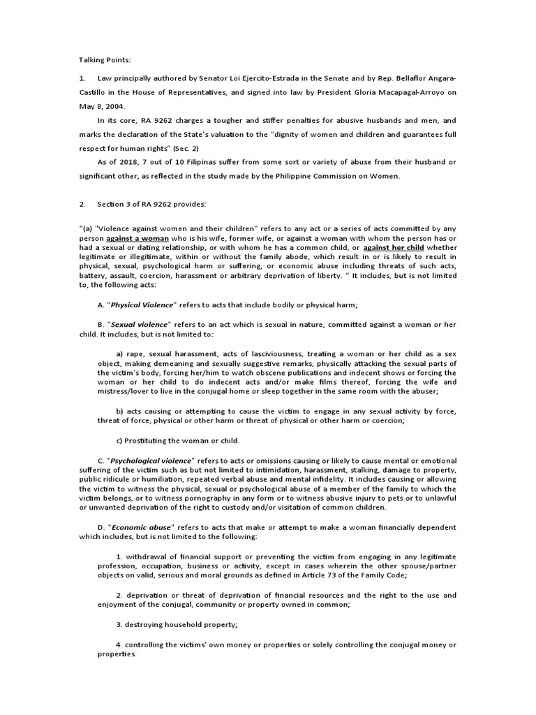 RA 9262 Answers | PDF | Psychological Abuse | Restraining Order