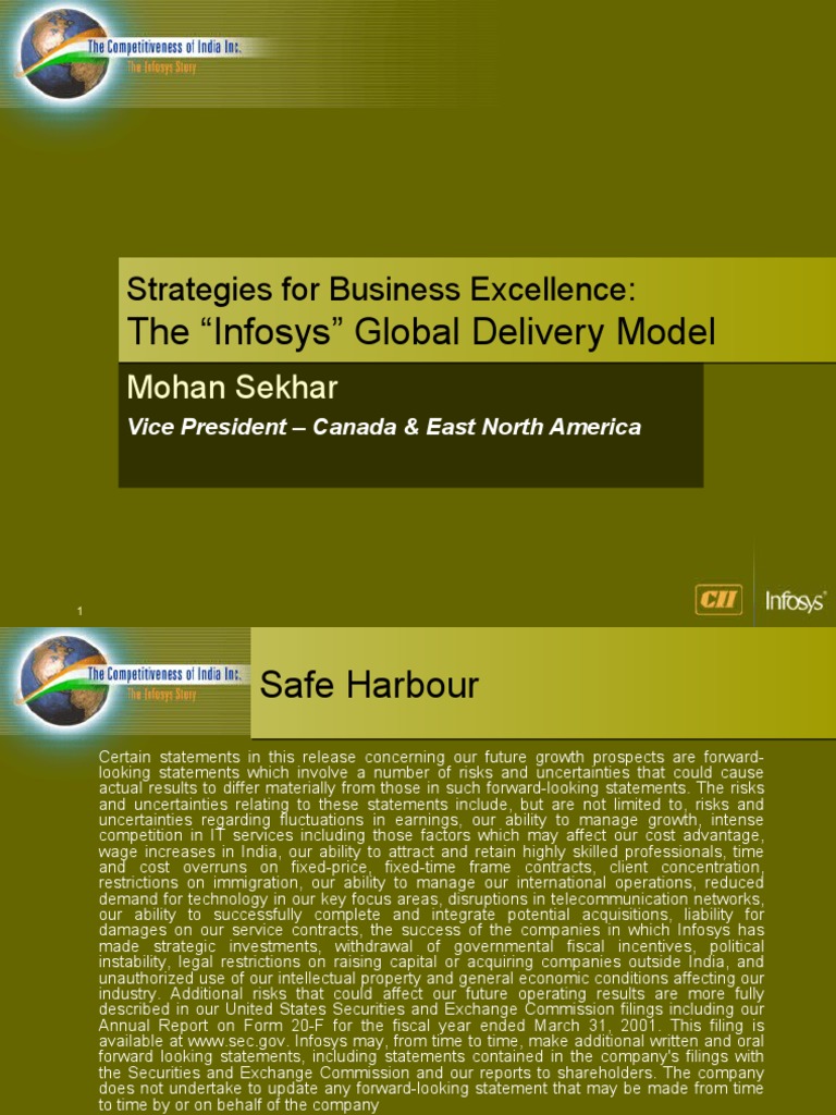 The "Infosys" Global Delivery Model The "Infosys" Global Delivery Model ...