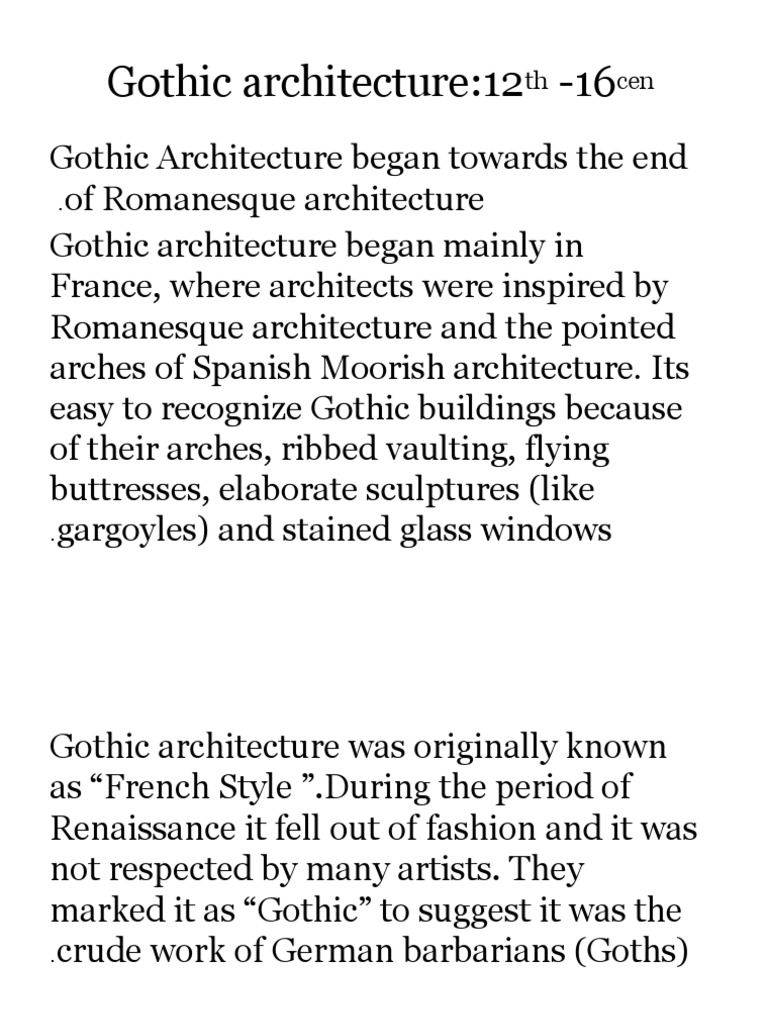 Gothic Architecture | PDF | Gothic Architecture | Vault (Architecture)