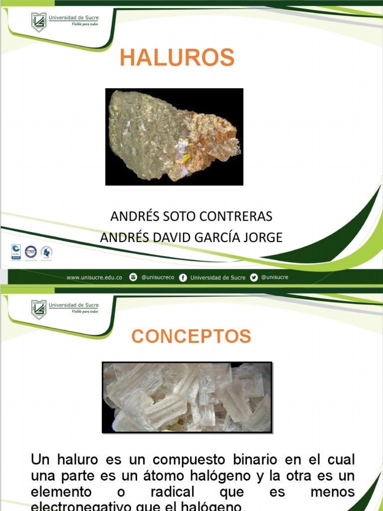 EXP 1. Geologia-Haluros | PDF | Minerales | Mineralogía