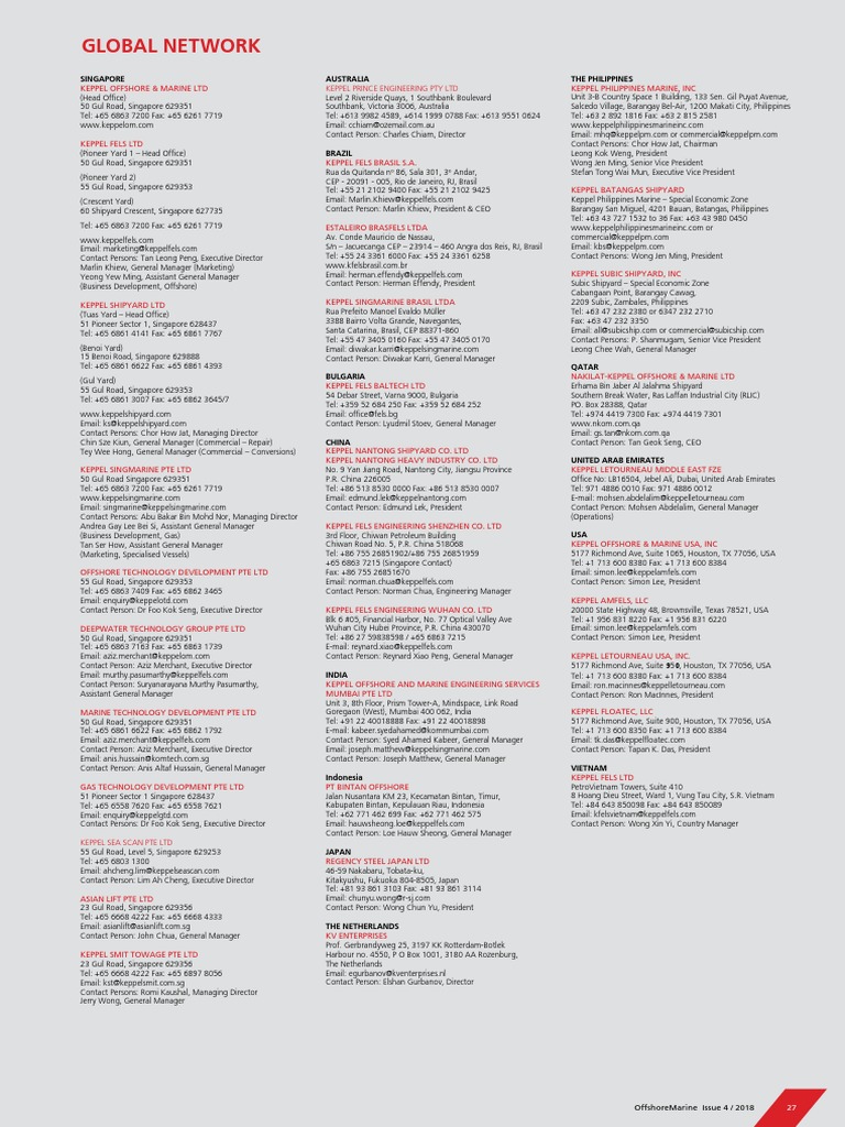 Keppel Offshore & Marine Company Profile | PDF