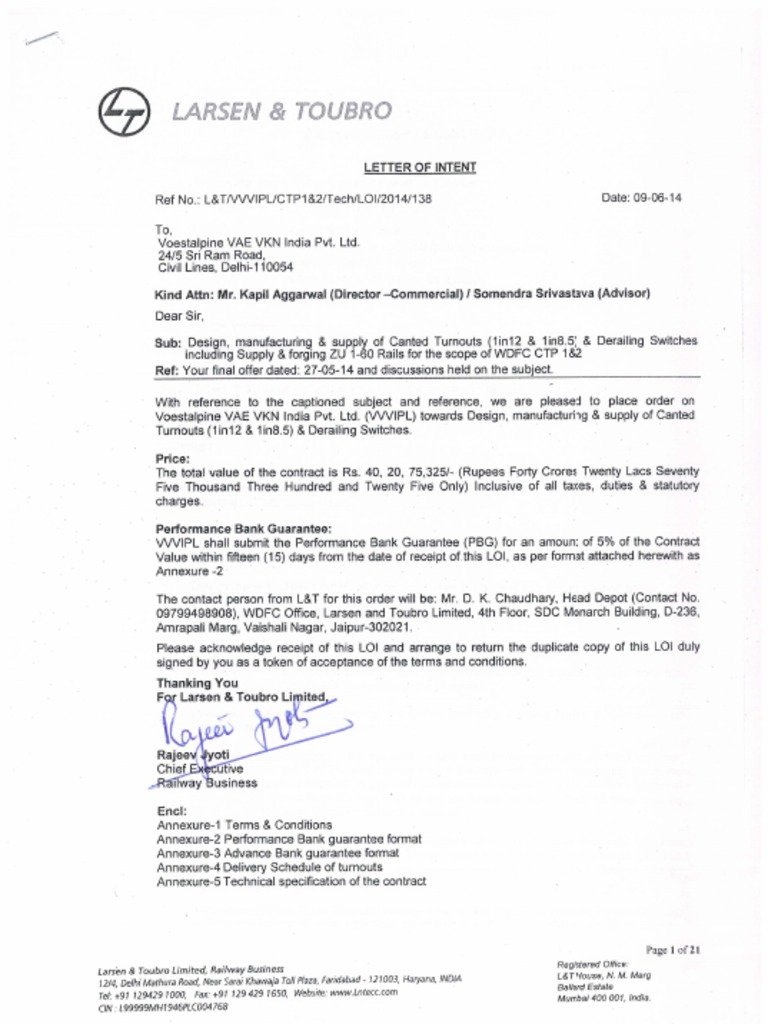Voestalpine VAE VKN India Turnout Design | PDF | Guarantee | Track ...