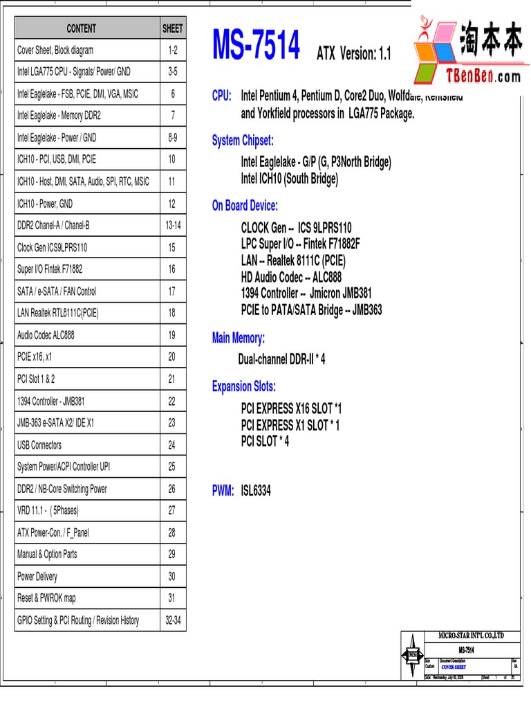 Content Sheet: Micro-Star Int'L Co.,Ltd Micro-Star Int'L Co.,Ltd Micro ...