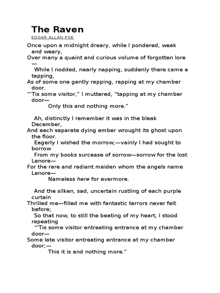 The Raven | PDF | The Raven