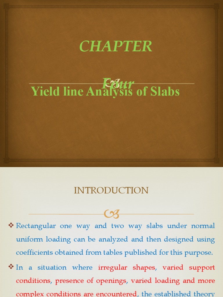 Yield Line Analysis of Slabs | PDF | Yield (Engineering) | Chemical Equilibrium