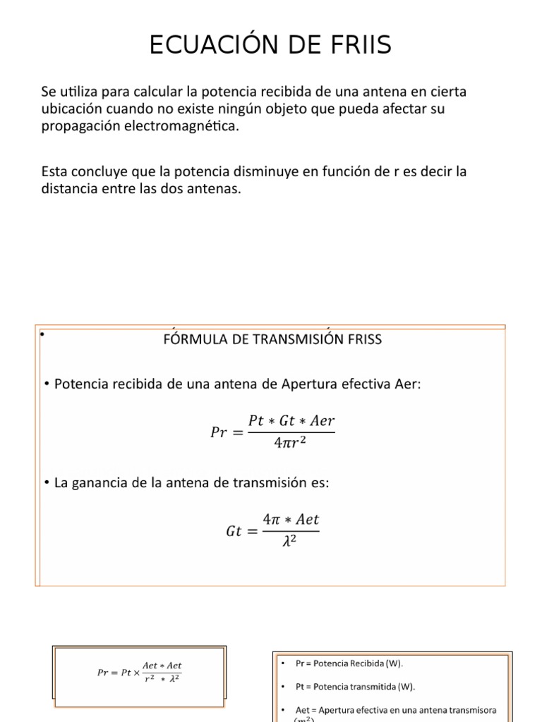 Ecuación de Friss | PDF