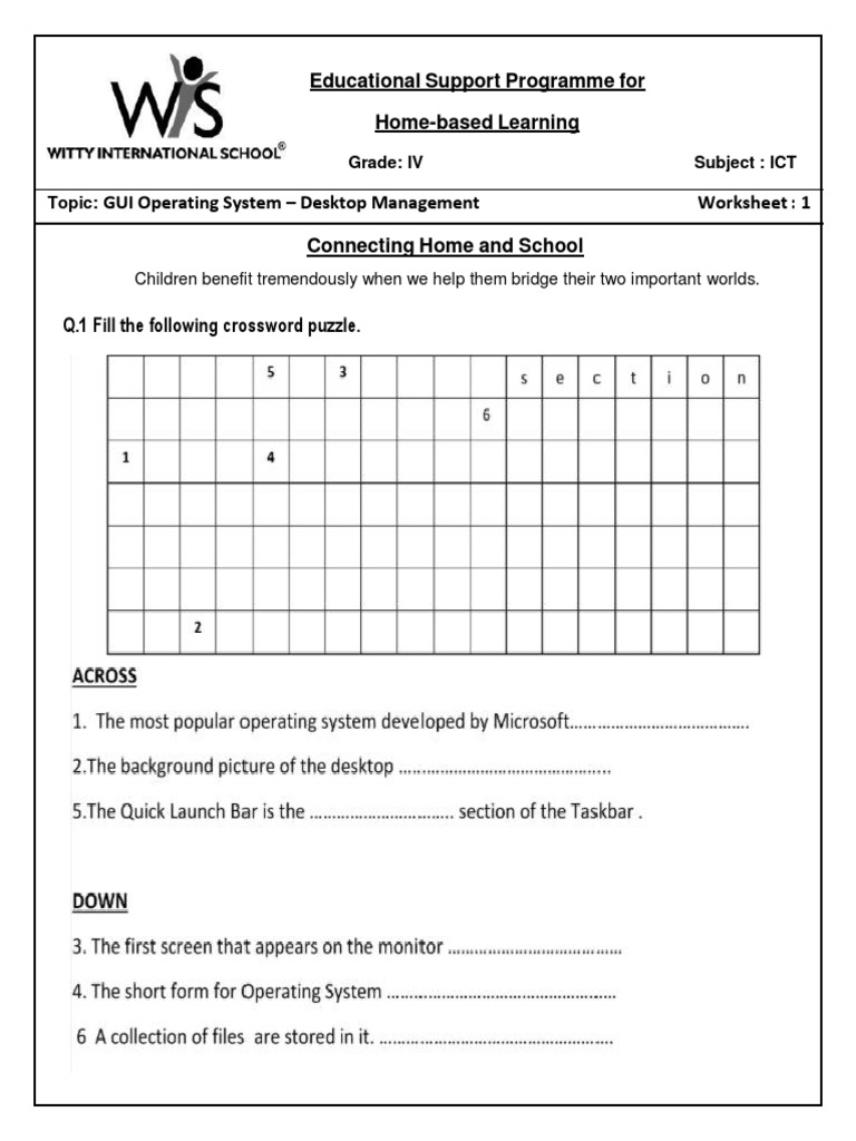 Grade 4 - ICT Worksheet 12 May 2020 | PDF