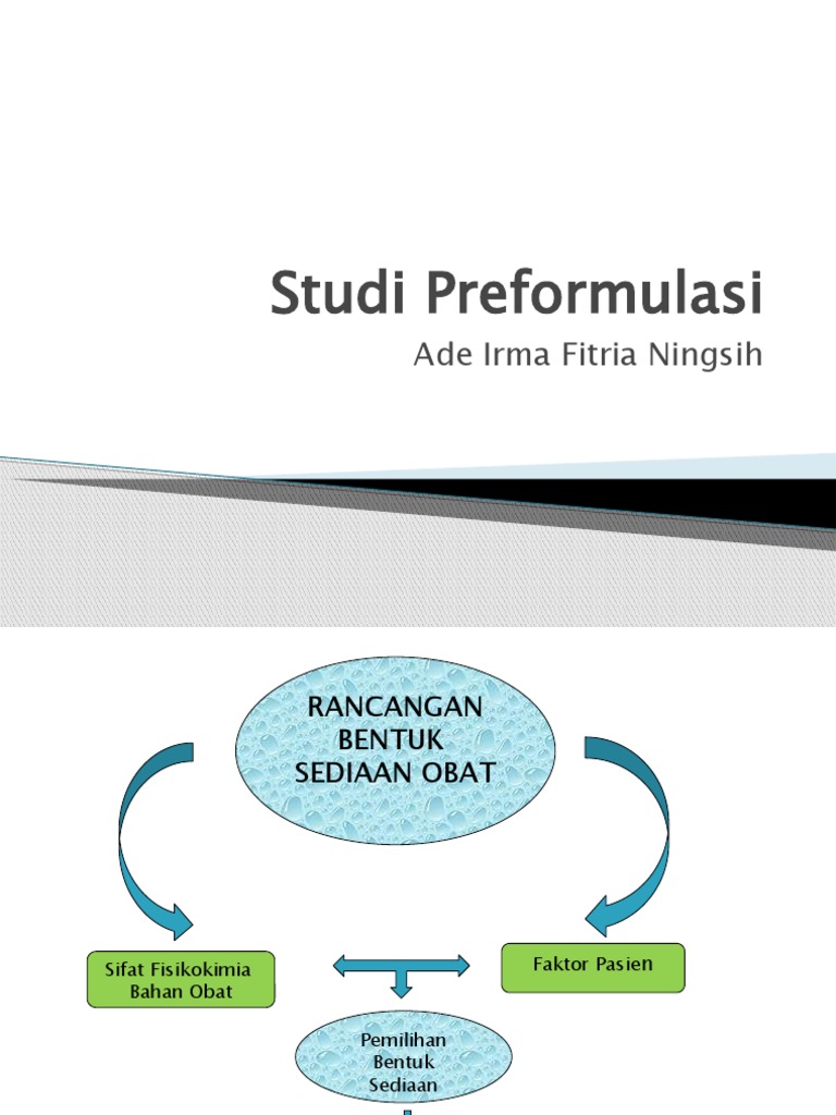 Studi Preformulasi | PDF | Kesehatan Holistik