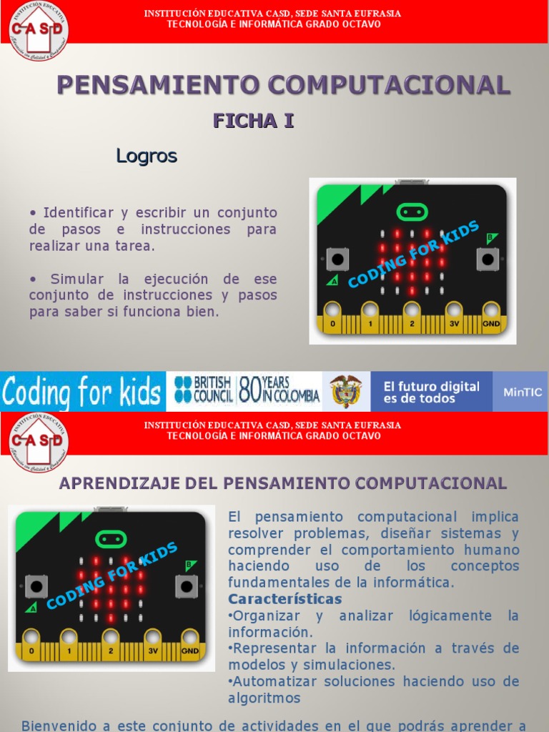 FICHA I PENSAMIENTO COMPUTACIONAL (Recuperado) | PDF | Programa de ...