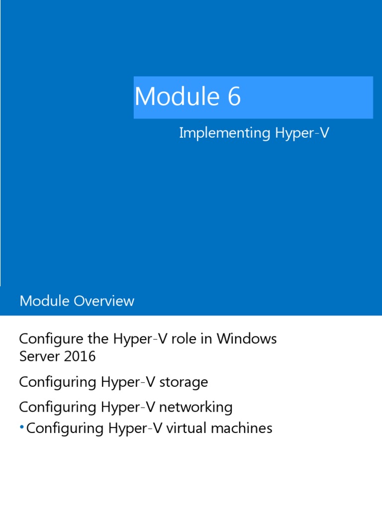 Implementing Hyper-V | PDF | Hyper V | Virtualization