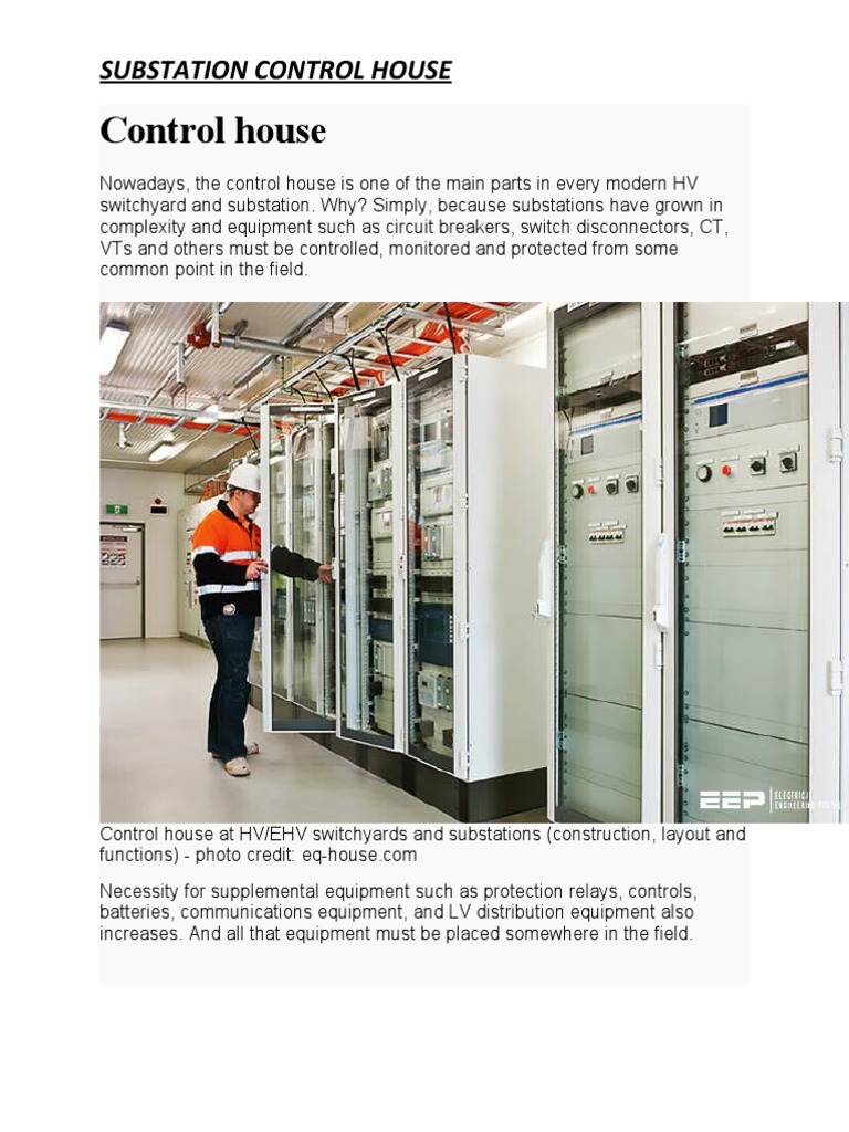 Control House | Download Free PDF | Electrical Substation | Relay
