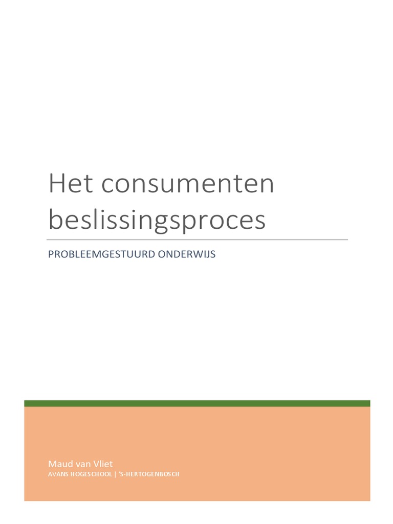 Het Consumenten Beslissingsproces | PDF
