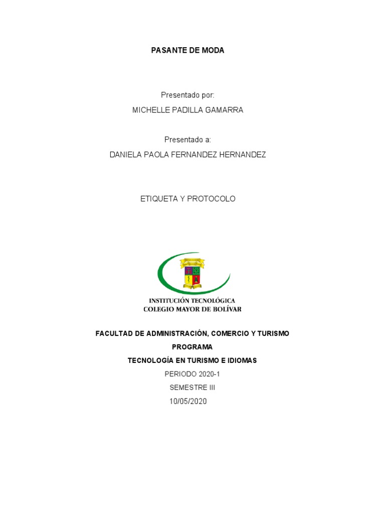 Pasante de Moda | PDF