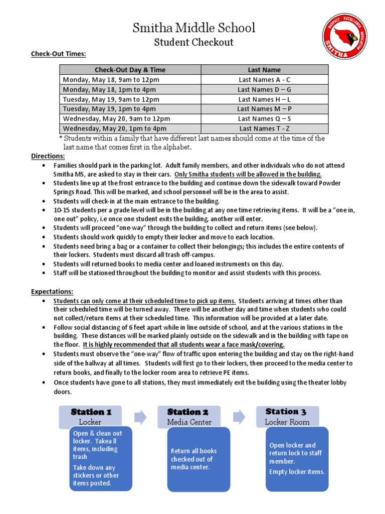 Student Check-Out Procedures | PDF