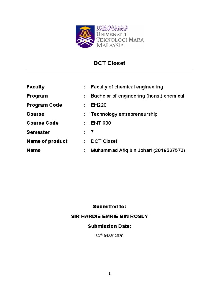 NPD - Nurun Najihah Binti Sarijan - 2016537573 - Eh2207a | PDF ...