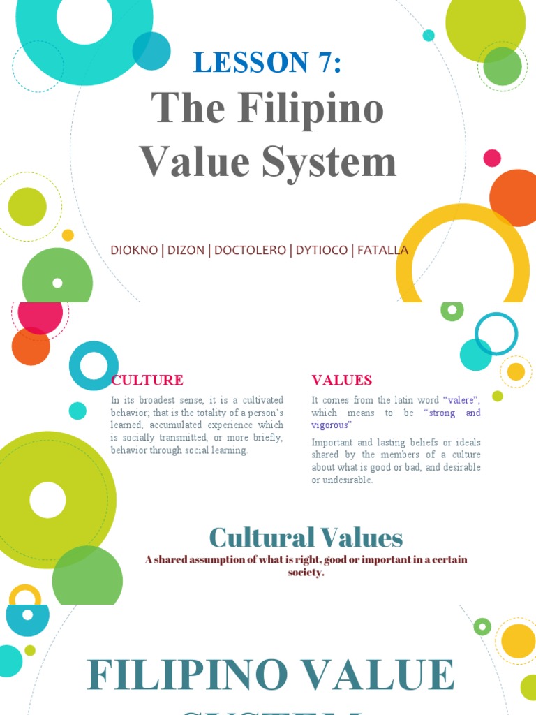 The Filipino Value System PDF | PDF | Psychological Concepts | Religion ...