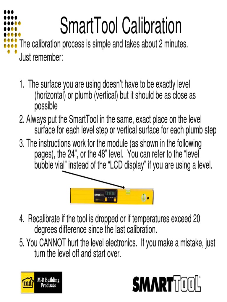 Smarttool Level Calibration Instructions | PDF | Electronics | Nature