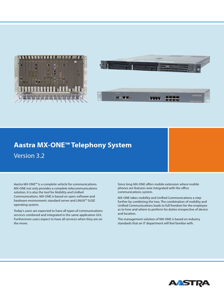 Aastra MX ONE™ Telephony System | PDF | Telephony | Session Initiation Protocol