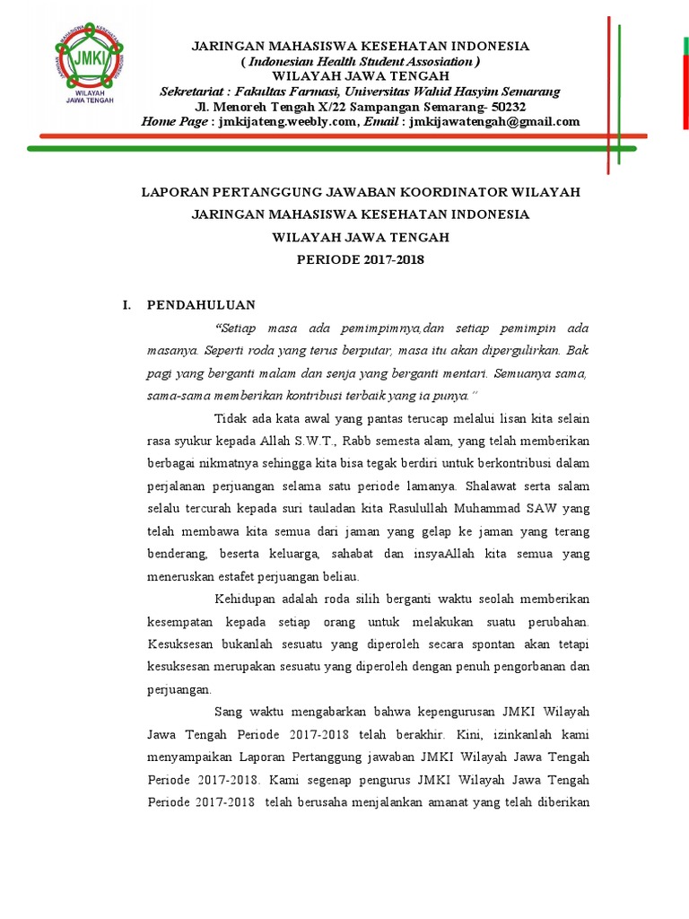 Contoh Laporan Pertanggung Jawaban | PDF