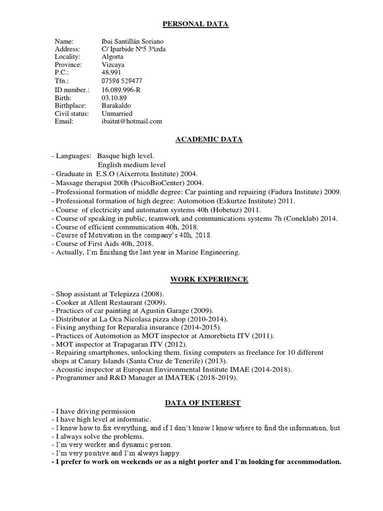 English CV | PDF