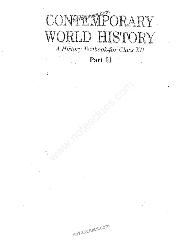 History Class 12 - Contemporary World History (Part 2) PDF | PDF