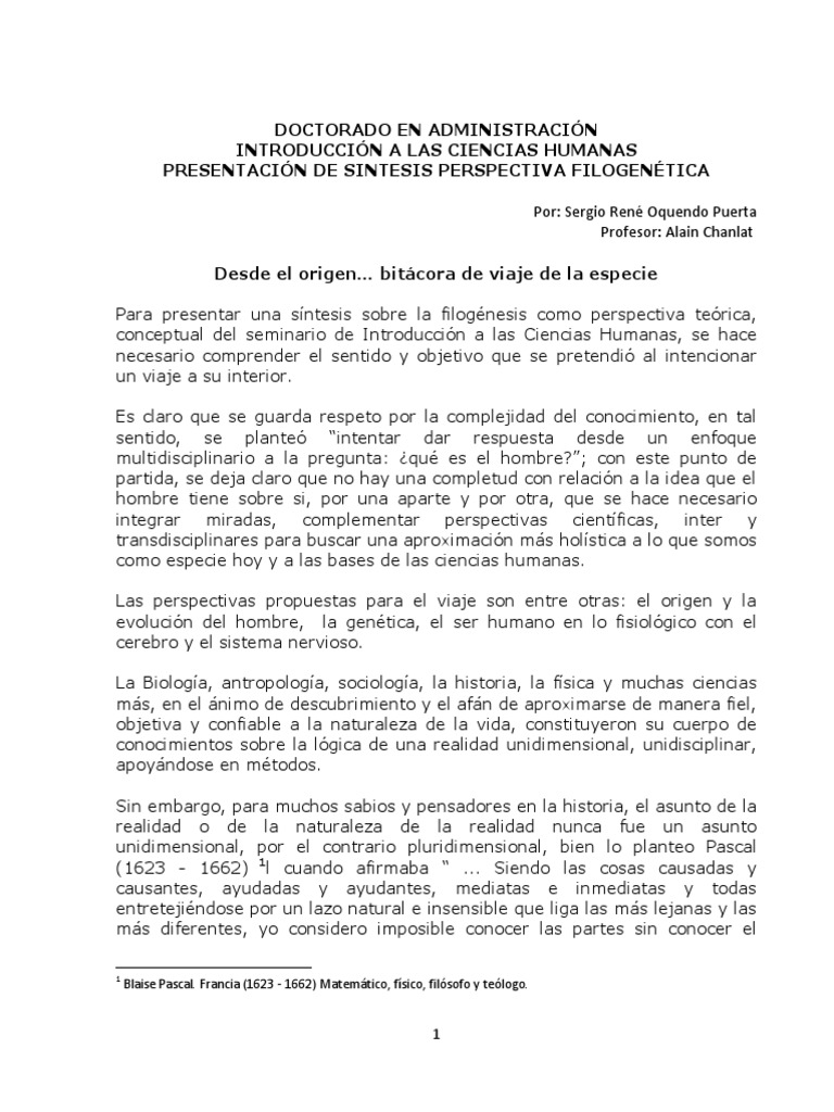 Filogénesis y la Naturaleza Humana | PDF | Adn | Cerebro