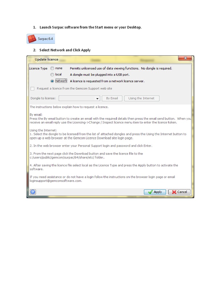 Surpac License Server Setup Guide | PDF | Technology & Engineering