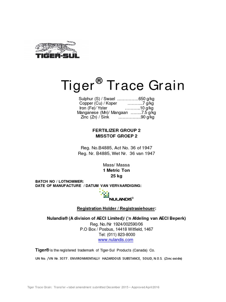 Tiger Trace Grain | PDF