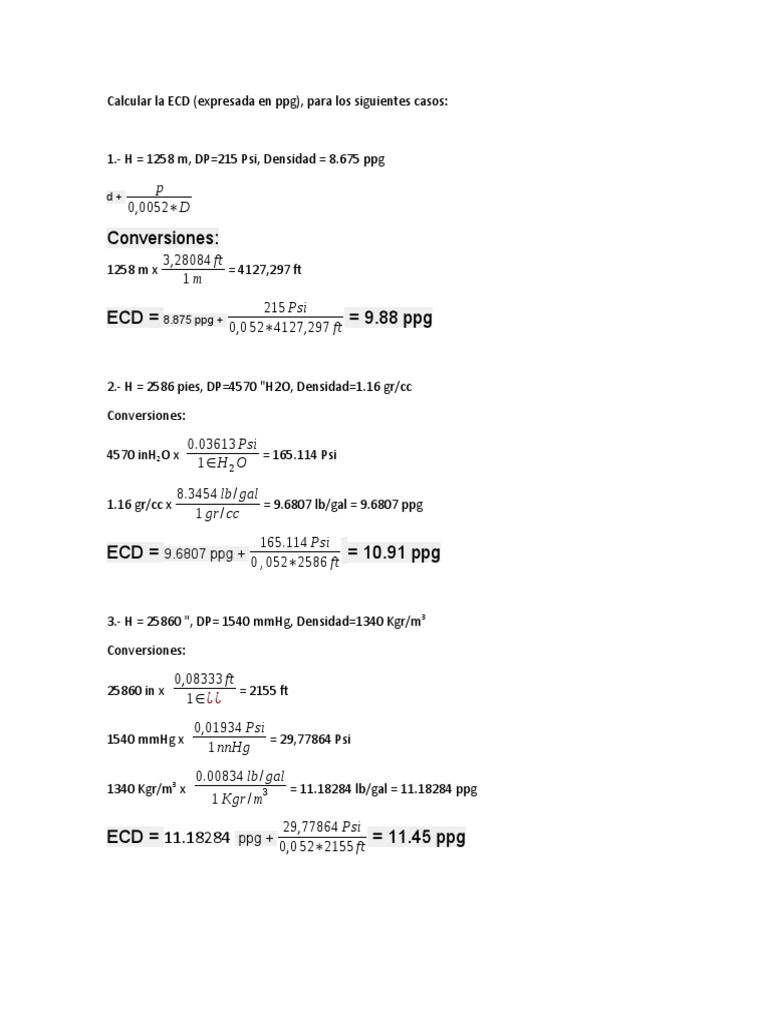 Calcular La ECD | PDF