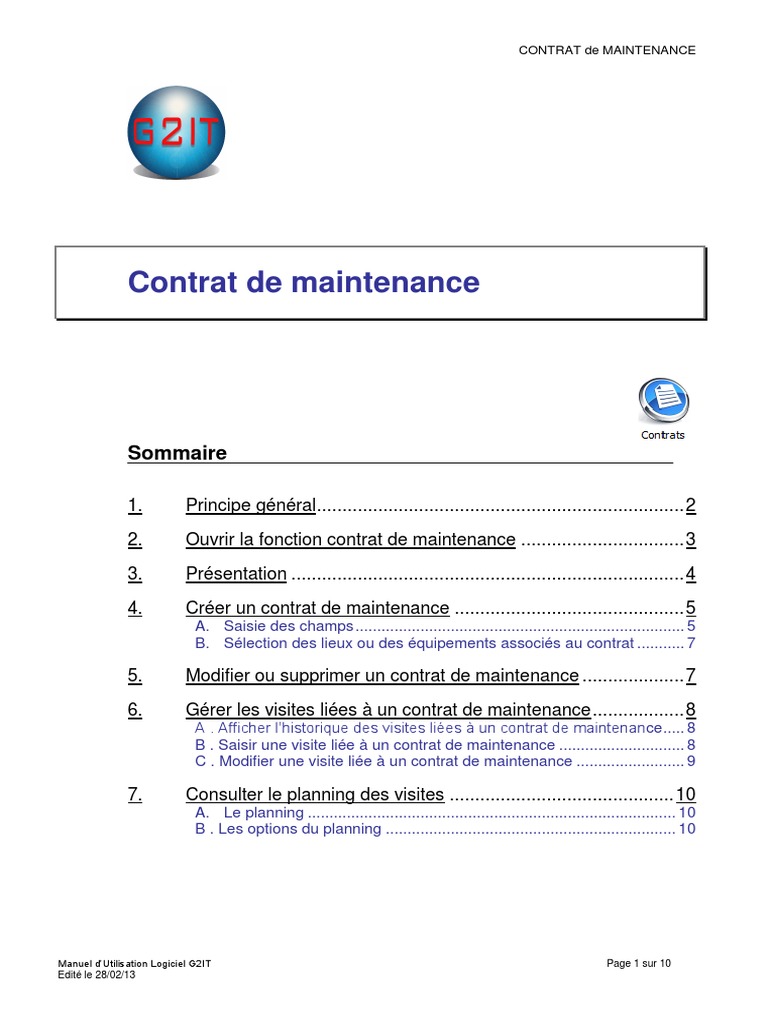 Contrat de Maintenance | PDF | Bouton (informatique) | Fichier informatique