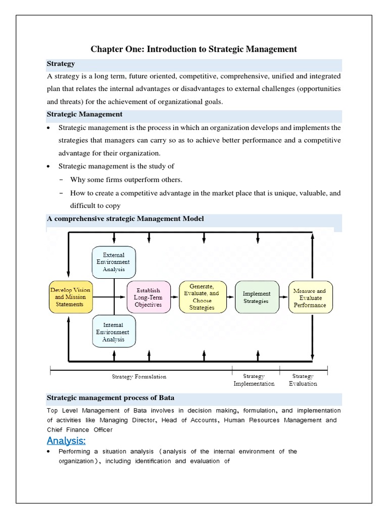 SM Chapter One PDF | PDF | Strategic Management | Business