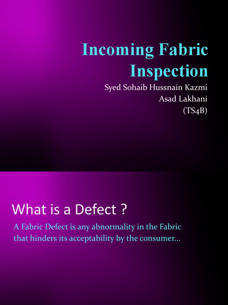 Incoming Fabric Inspection | PDF | Yarn | Textiles