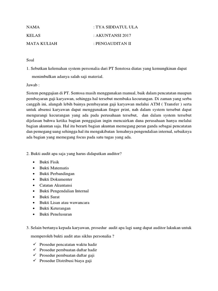 Tugas Audit 02 - Tya Siddatul Ula PDF | PDF