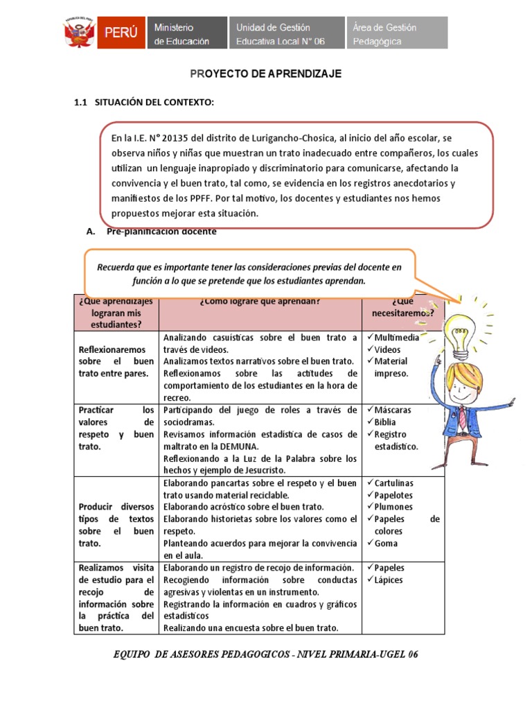 Esquema de Proyecto de Aprendizaje | PDF | Aprendizaje | Estadísticas