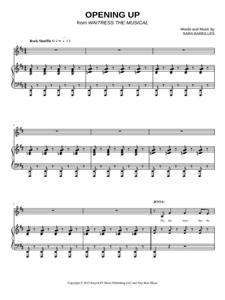4823154-Opening Up - Waitress The Musical PDF | PDF | American Music ...