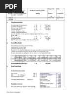 Pump Sizing Calculation Sheet | PDF | Pump | Horsepower