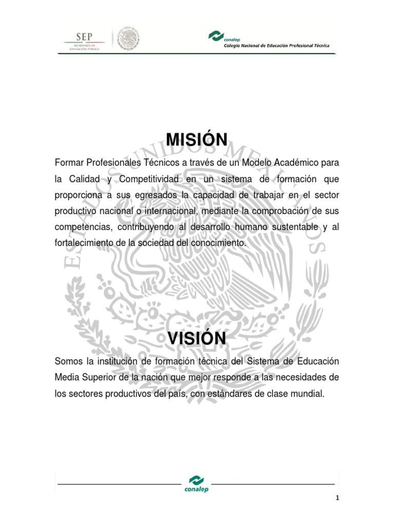 Mision - Vision - Valores y Politica de Calidad | PDF | Calidad ...