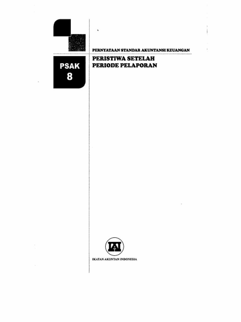 PSAK 8 (Revisi 2014) - Peristiwa Setelah Periode Pelaporan PDF | PDF