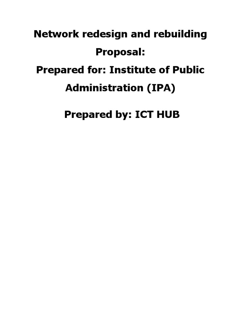 Network Redesign Proposal for IPA | PDF | Local Area Network | Server ...