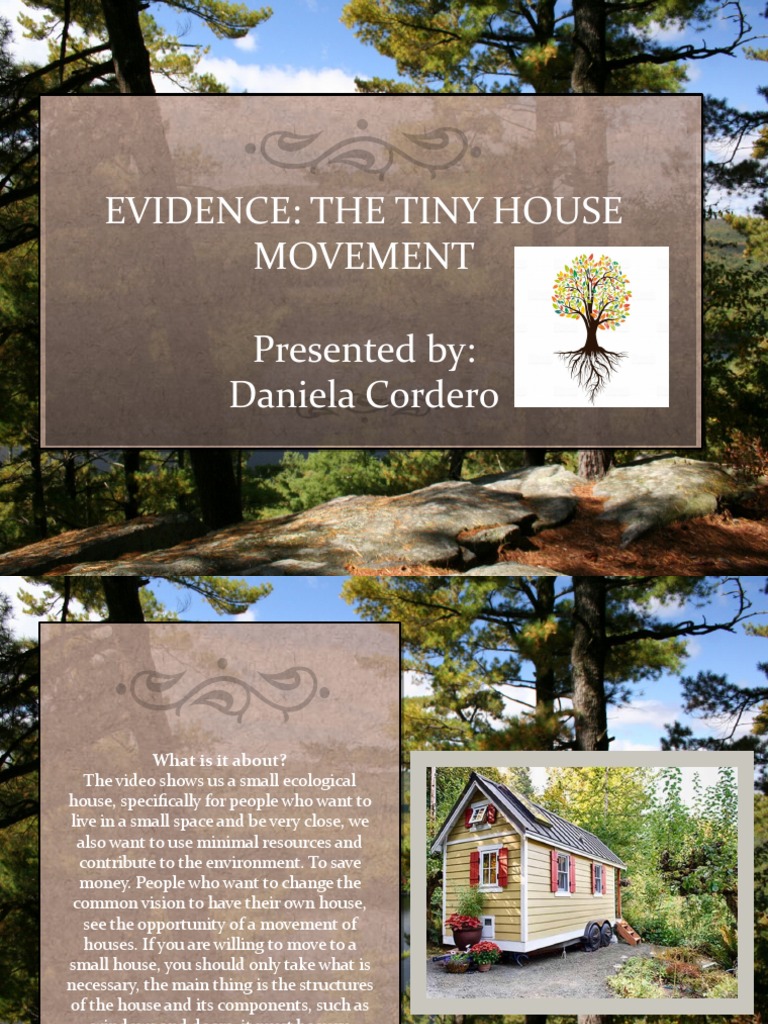 2.3 Evidence - The Tiny House Movement | PDF