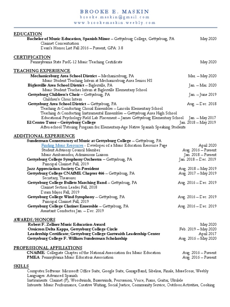 Professional Resume 2020 Version For Online | PDF | Conducting | Orchestras