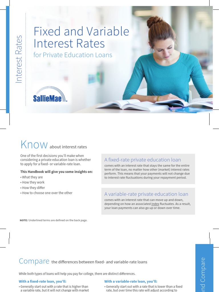 Fixed and Variable Interest Rates: For Private Education Loans ...